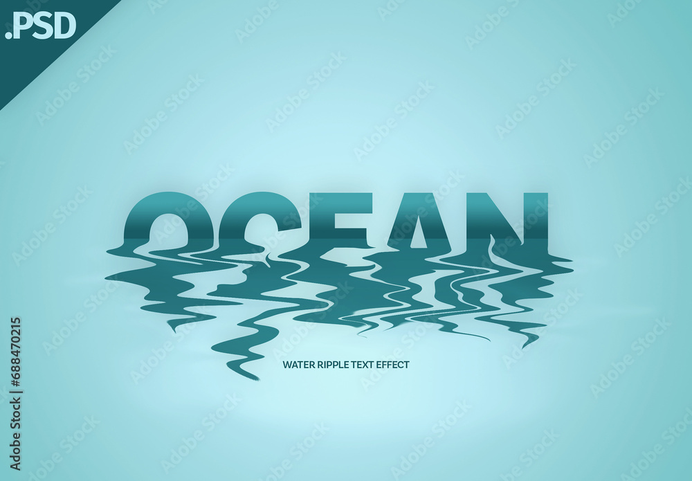 Water ripple text effect Stock Template | Adobe Stock