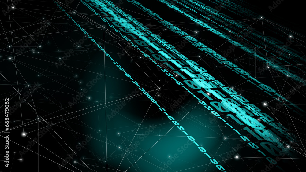 Machine learning abstract binary lines, connected lines, and binary ... Machine learning abstract binary lines, connected lines, and binary ...