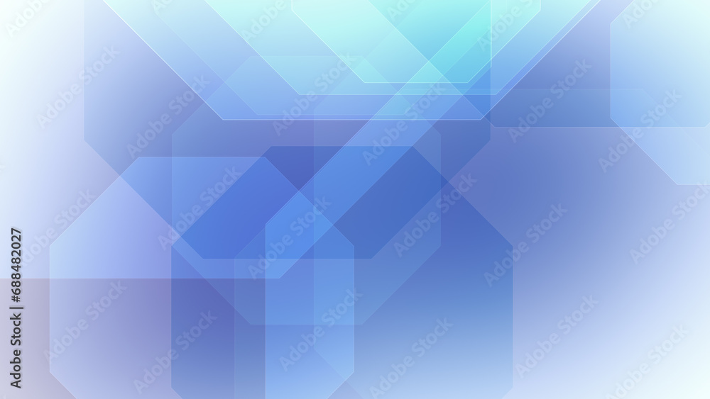 Technology background with abstract octagon pattern on white bright ...