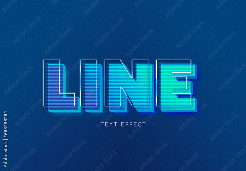 Line Text Effect Stock Template | Adobe Stock