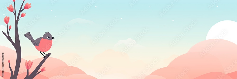 Beautiful Animated Bird Backdrop with Empty Copy Space for Text - Bird ...