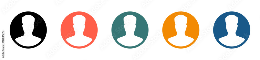 Iconic user avatar vector graphic icons set Stock Vector | Adobe Stock