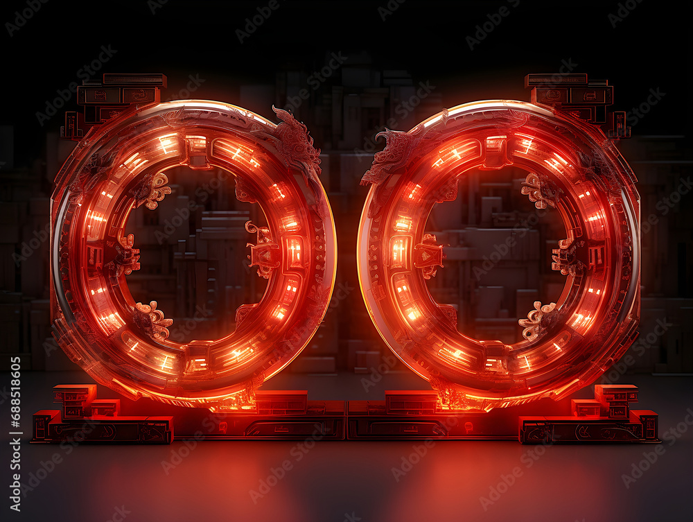 Oriental Fantasy Dimension Gate Time Machine AI Concept Art Stock ...