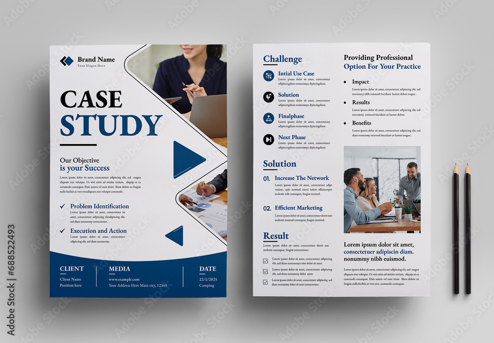 Business Case Study Layout Stock Template | Adobe Stock