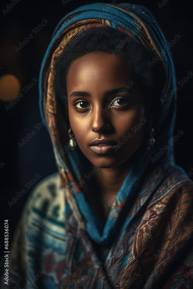 beautiful somali woman with traditional clothes, Generative AI Stock ...