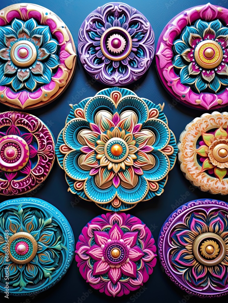 Spiritual Harmony: Intricate Mandalas and Chakras Wall Art for ...