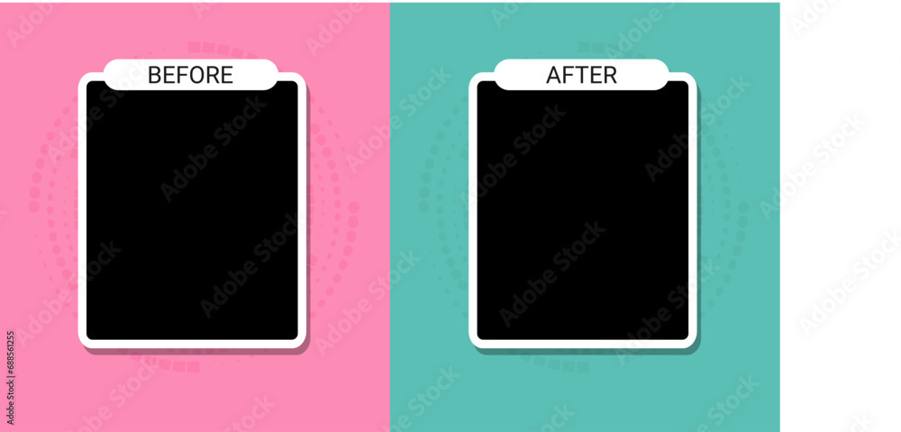 Before and After template. Comparison background for graphic design ...