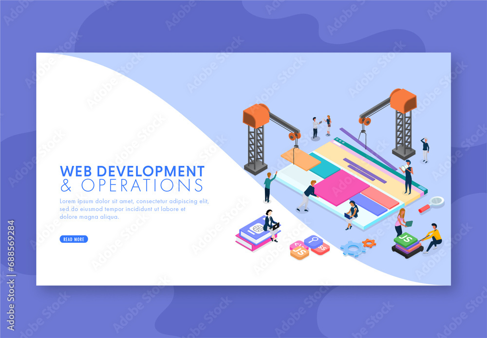 Web Development and Operations Landing Page Design with Business People ...