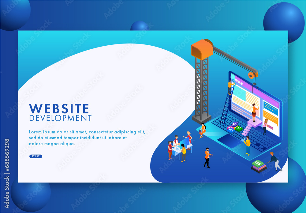 Web Development and Operations Concept Based Landing Page with Business ...