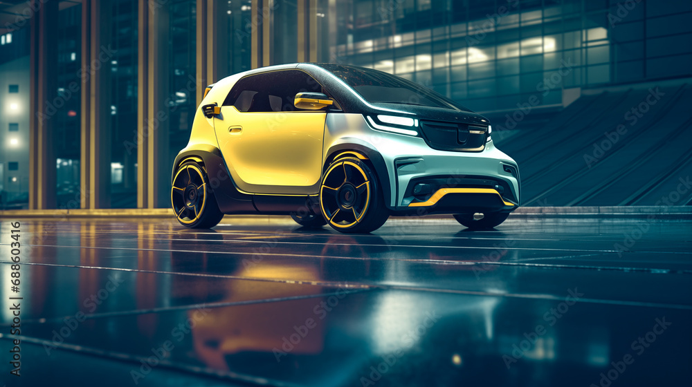 Self-Driving Electric Mini Mobility Vehicles Picking Up Passengers at ...