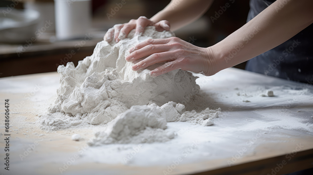Paper Recycling. Closeup Recycling paper into a mass of paper pulp for ...