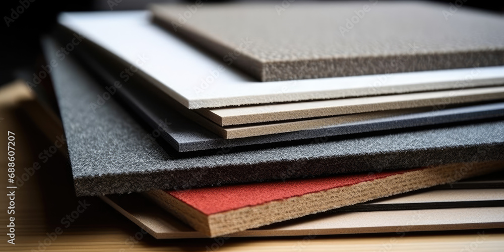 Thick cardboard made from recycled pulp or pressed sawdust for ...