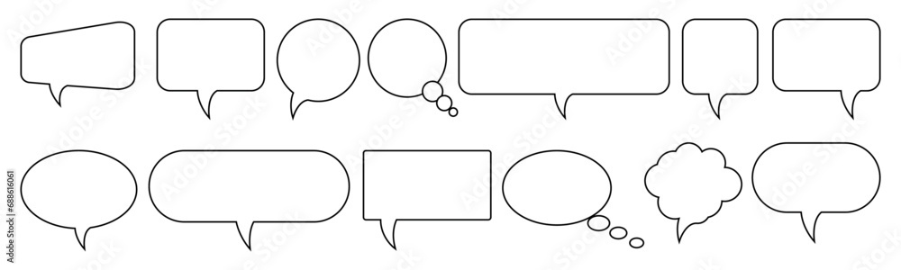Speech bubbles on transparent background. Speech Balloons Communication ...