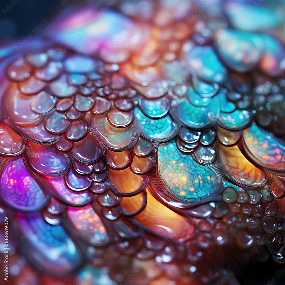 An incredibly detailed and close view of what appears to be the ...