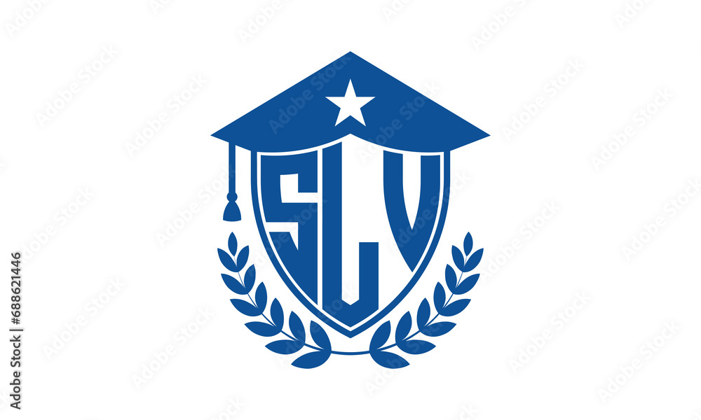 SLV three letter iconic academic logo design vector template. monogram ...