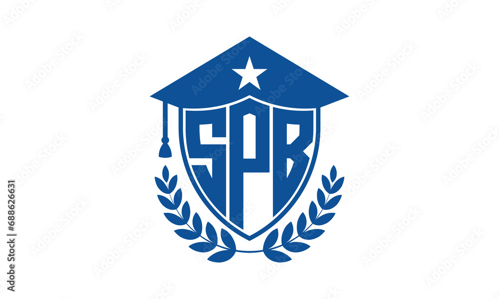 Vecteur Stock SPB three letter iconic academic logo design vector ...