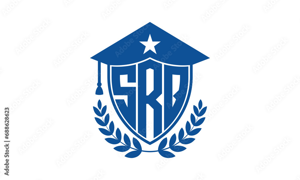 SRQ three letter iconic academic logo design vector template. monogram ...