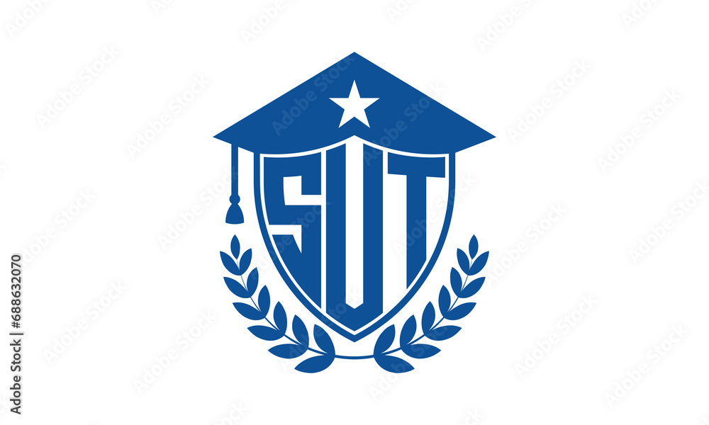 Grafika wektorowa Stock: SUT three letter iconic academic logo design ...