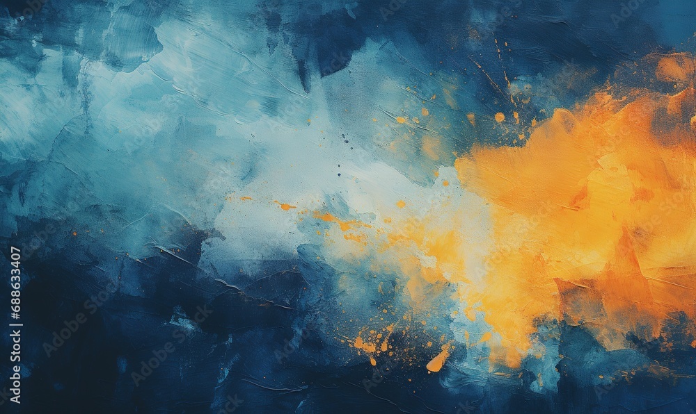 Abstract Art: Orange and Blue Textured Background for Graphic Design ...
