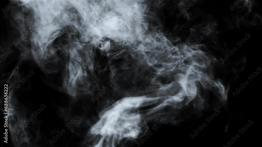 Abstract white smoke in slow motion. Smoke, Cloud of cold fog in light ...
