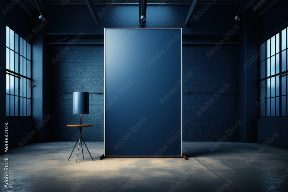 Photo & Art Print Black blank signboard mockup, generative ai, 3D Lab ...