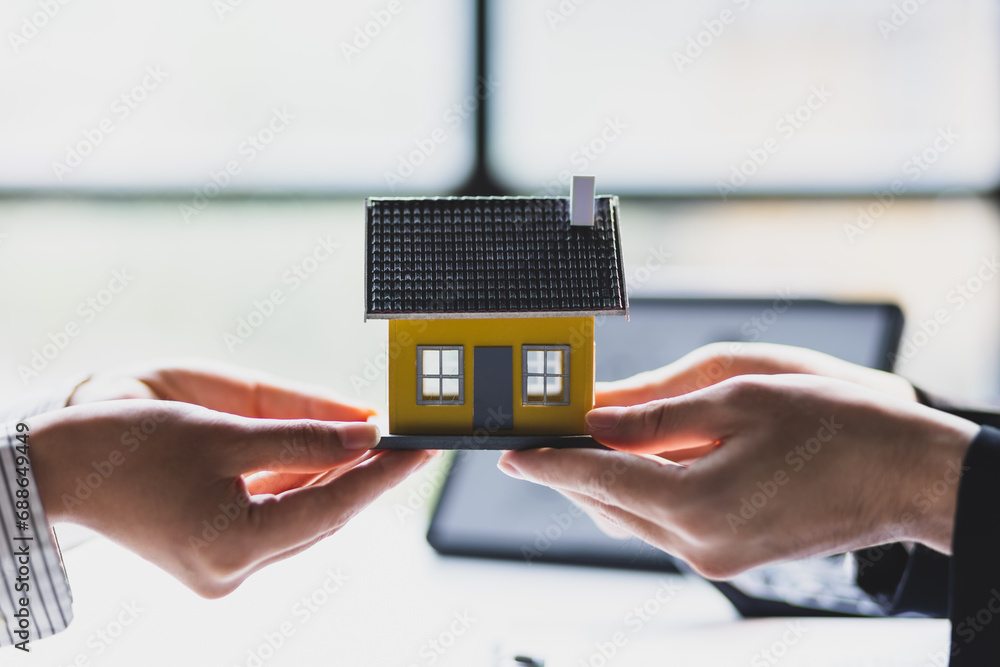Real estate inheritance concept and contract agreement. Stock Photo ...