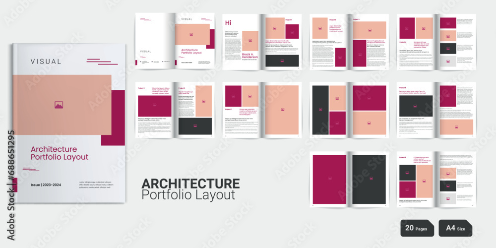 Fototapeta mapa świata dla dzieci Architecture Portfolio Brochure ...