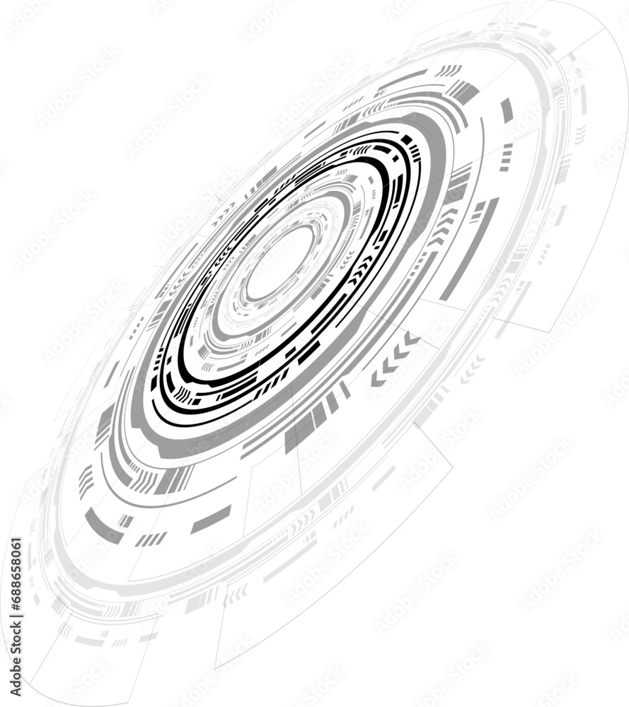 Circular Technology Abstract Color Technology Spiral Connections Stock ...