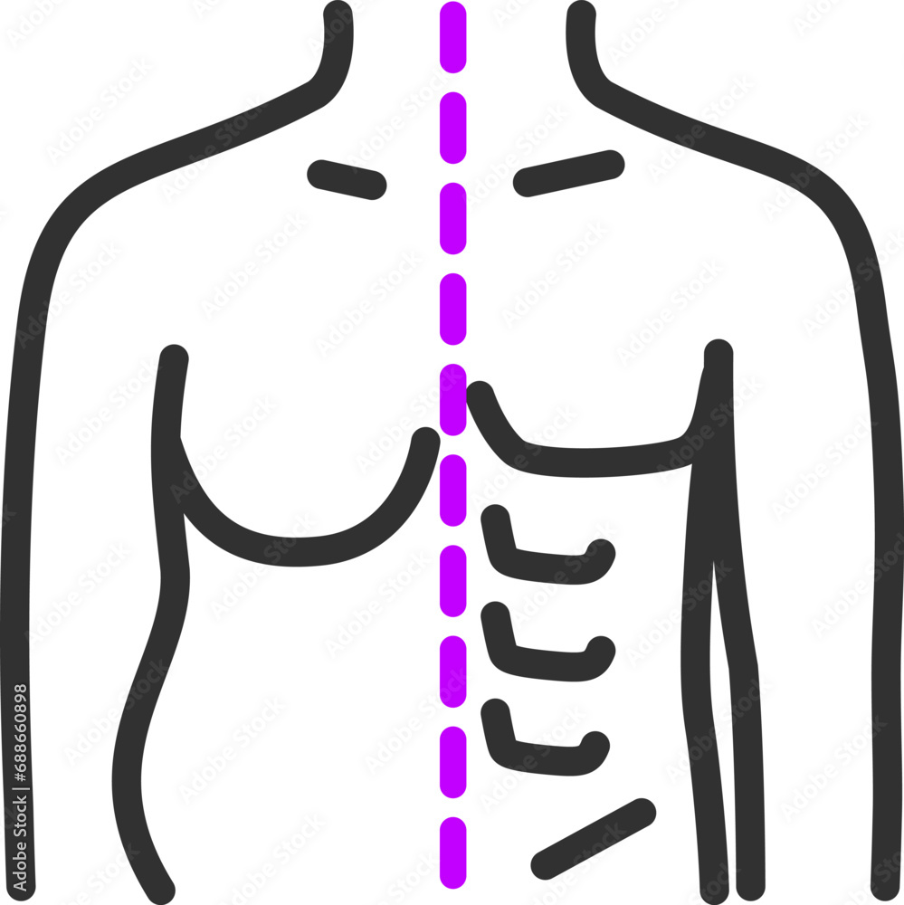 Body modification, linear icon, before and after, fat and pumped up man ...