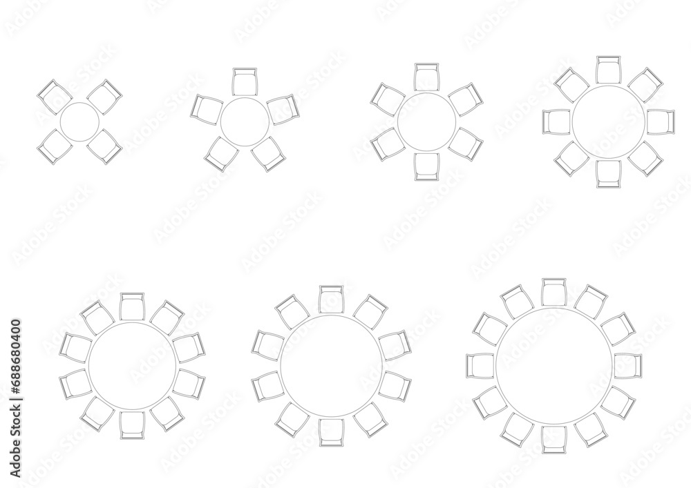 furniture icon interior plan view, top set vector. architecture house ...