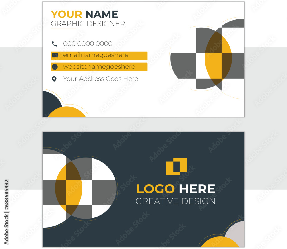 Creative and clean Double-sided corporate business card template ...