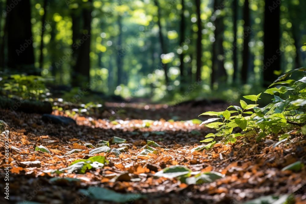 multicolor a captivating scene of a dense forest with sunlight ...