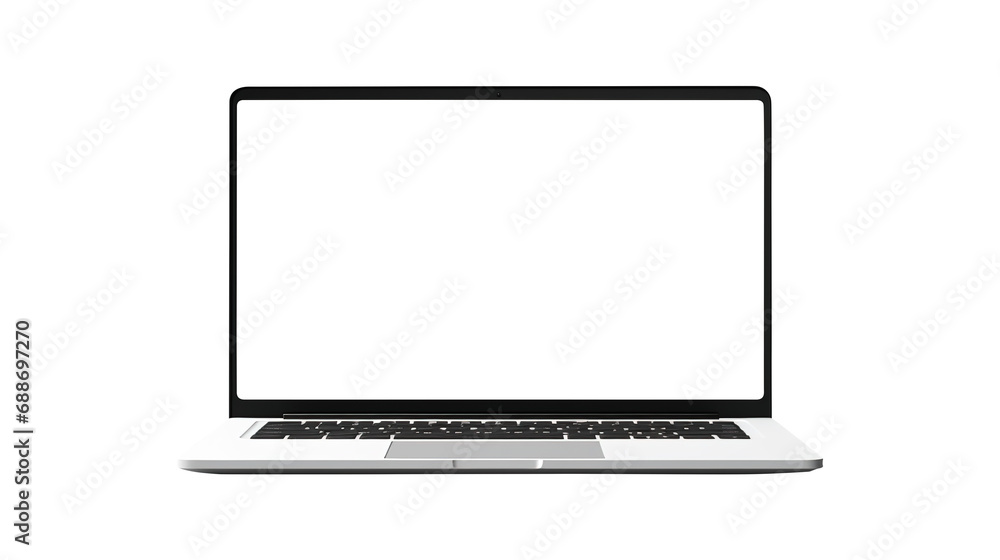 laptop with blank screen isolated on transparent background Remove png ...