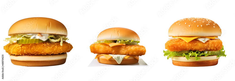 Many Different Mockup Templates for Artwork Design of Filet Fish Burger ...