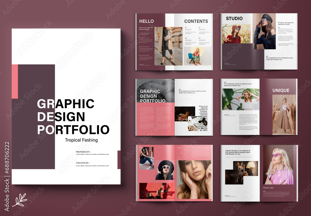 Design Portfolio Layout Stock Template | Adobe Stock