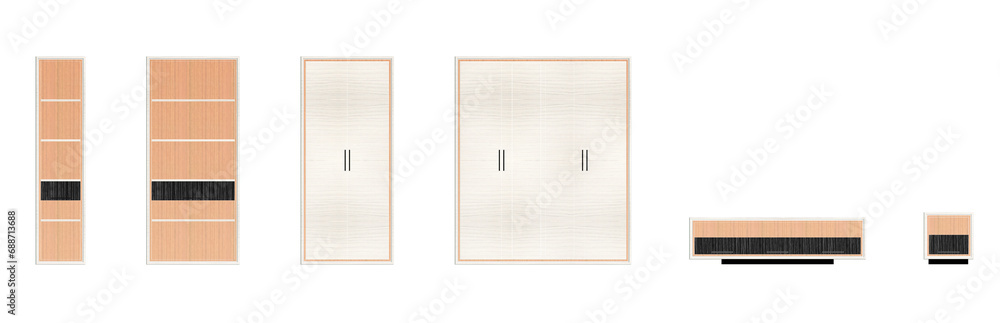 library of cabinet models (storage, clothes) commonly used in interior ...