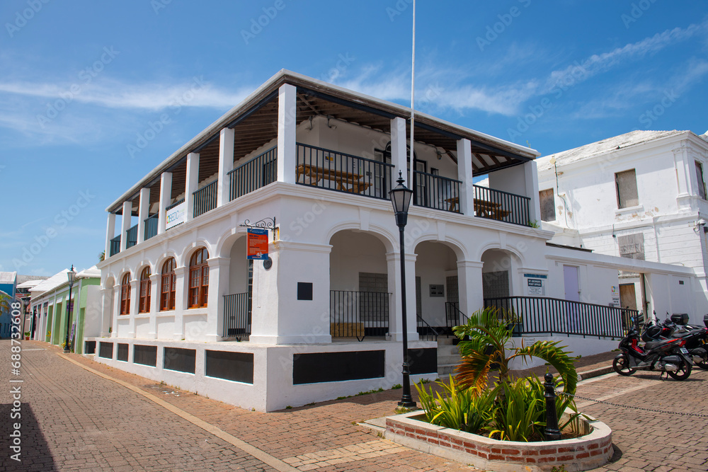 George's Post Office on Water Street in town center of St. George's in ...