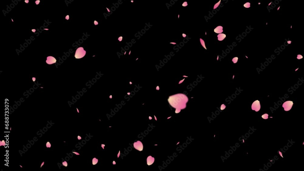 Sakura cherry blossom petals falling realistic spring decoration easter ...