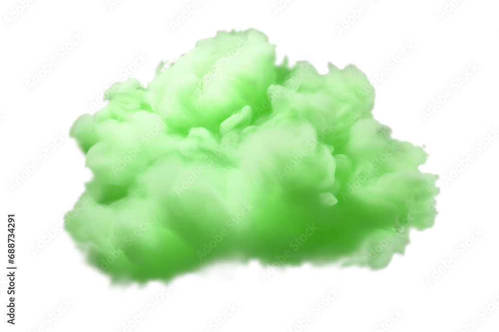 green cloud isolated on transparent background - design element PNG cutout Stock Illustration ...