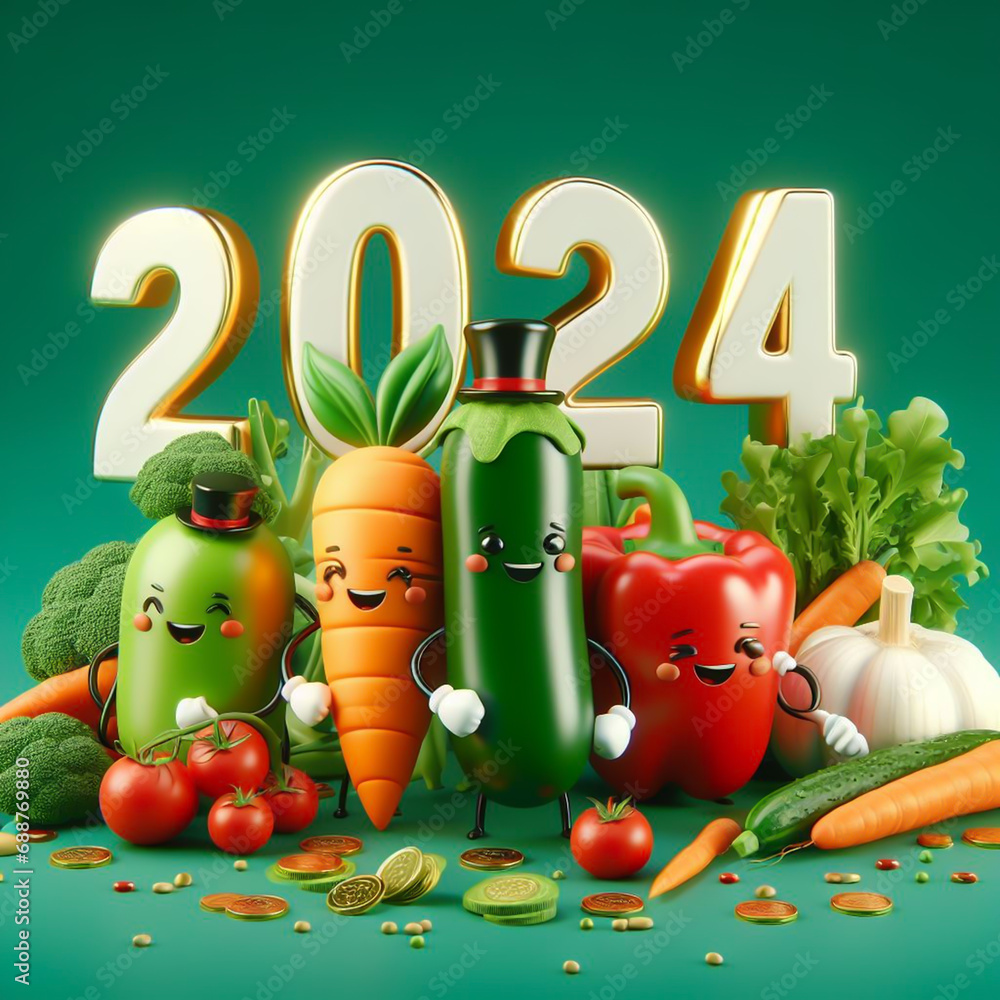 2024, Happy new year celebration for cards or digital background with ... 2024, Happy new year celebration for cards or digital background with ...