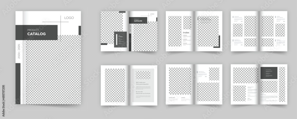 Product Catalog Layout Minimalist a4 Template Design Stock Vector ...