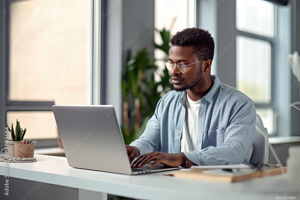 Busy professional business man company employee, young male worker ...