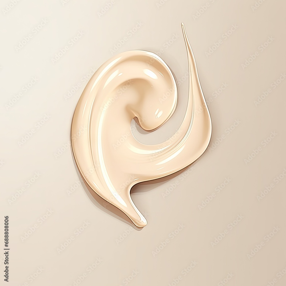 Liquid Foundation Cream Texture, Natural Makeup Smear Strokes, Cosmetic ...