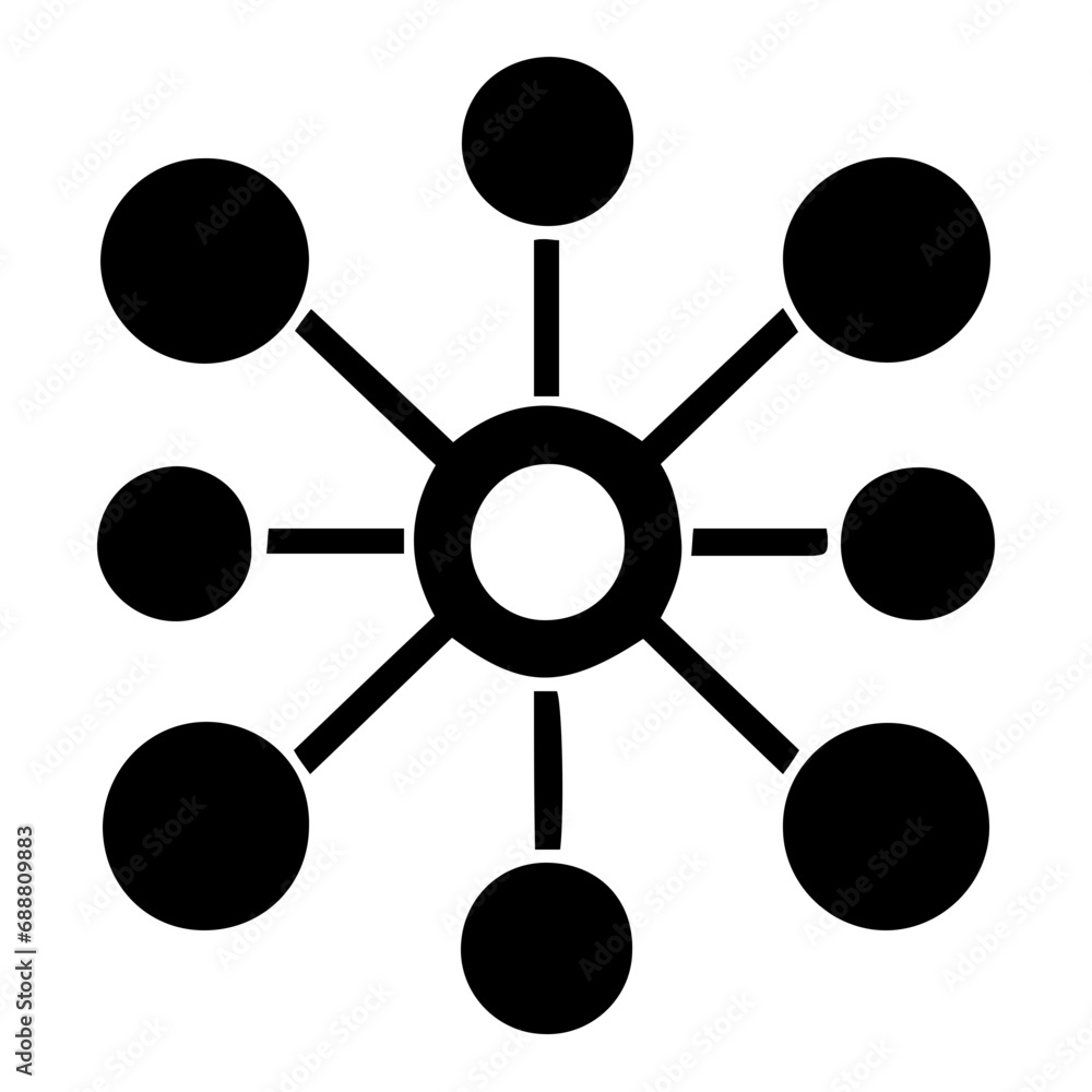 Complex Neural Network Vector Icon - Essential for AI, Deep Learning ...