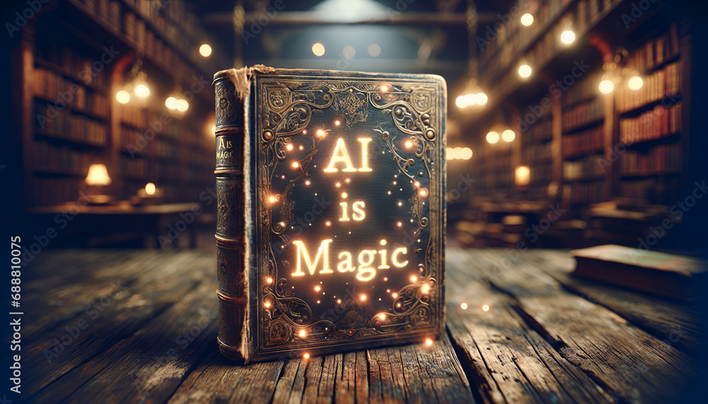 AI Wizardry Unleashed: Illuminated Manuscript of the Future Stock Photo ...