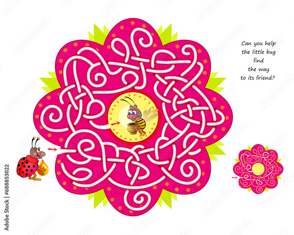 Best labyrinths. Can you help the little bug find the way to its friend ...