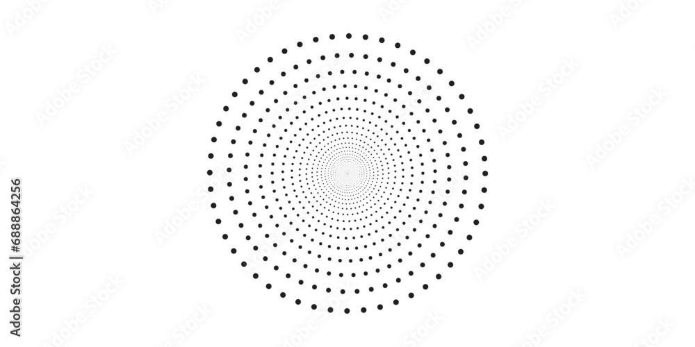 Halftone circular dotted frames set. Circle dots texture isolated on ...