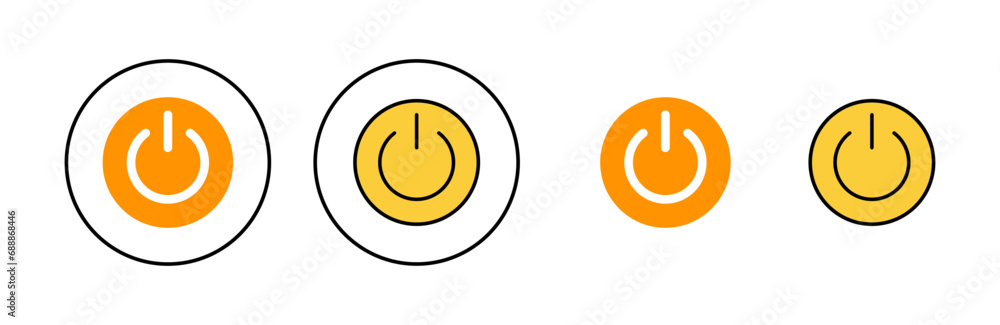 Power icon set for web and mobile app. Power Switch sign and symbol ...