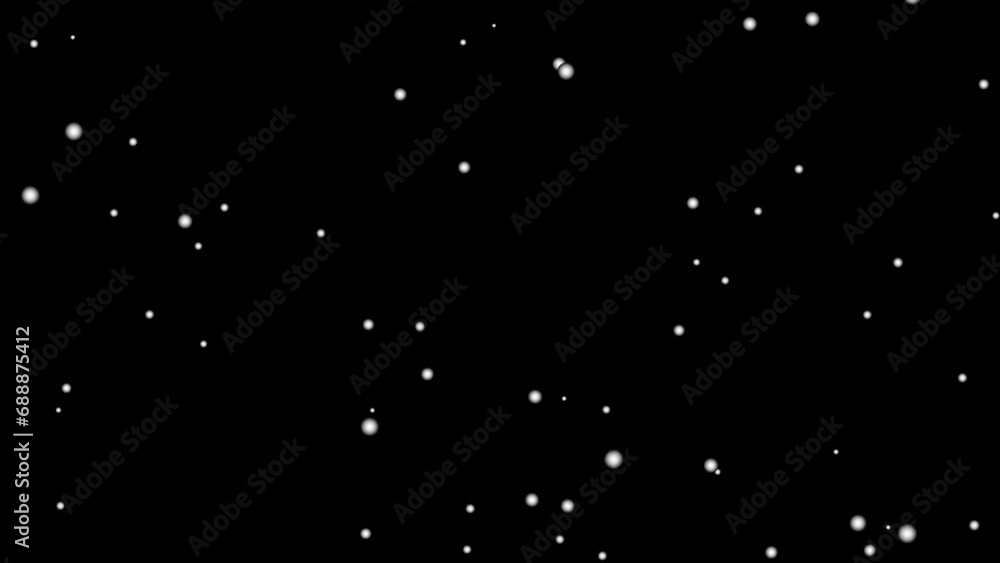 Falling snow animation. Slowly falling snow effect. Transparency 4K ...