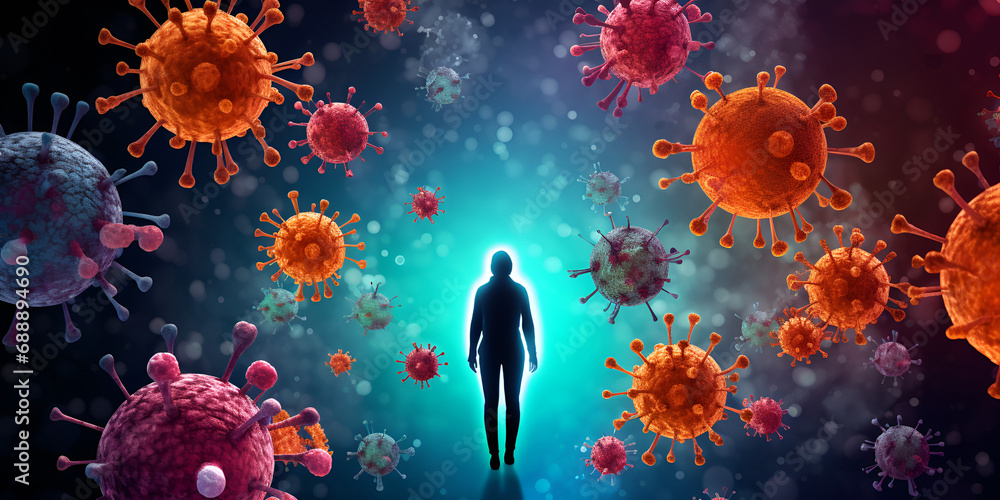 The depiction of the human immune system background wallpaper Exploring ...